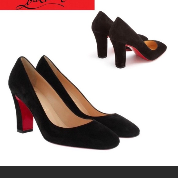 Christian Louboutin | Shoes | Christian Louboutin Viva 85 Suede Black ...
